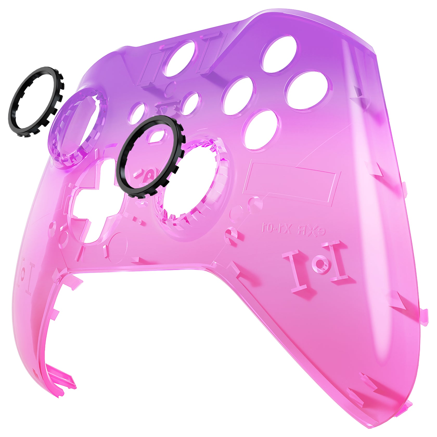 eXtremeRate Gradient Translucent Purple Rose Red Front Housing Shell ...