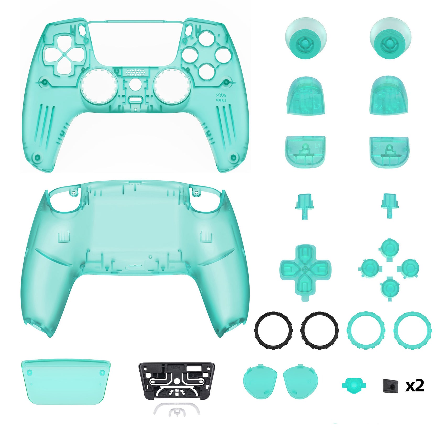 eXtremeRate PS5 Controller LUNA Redesigned Full Set Shells with Buttons ...