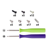 eXtremeRate Chrome Red Glossy Replacement ABXY Home Capture Plus Minus ...
