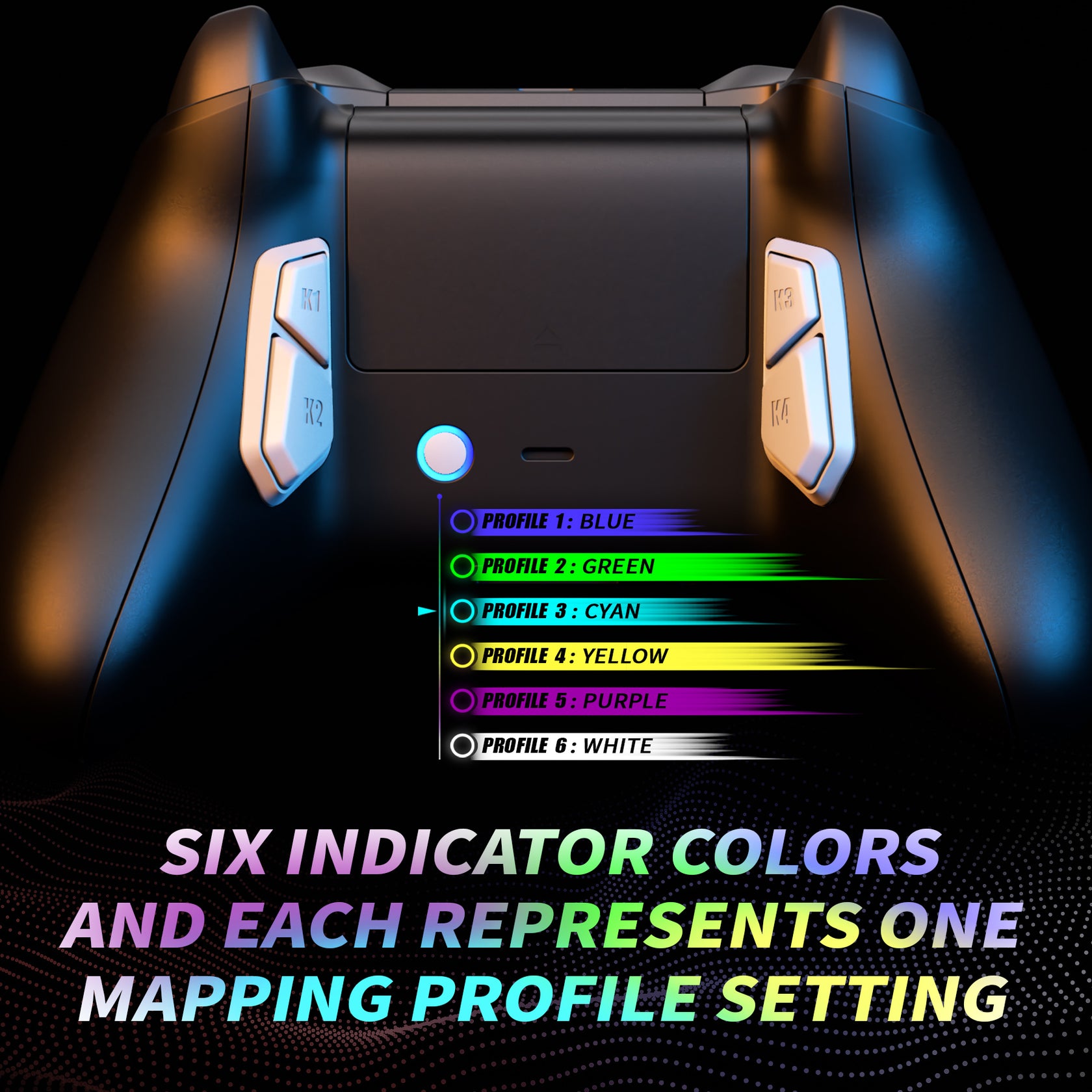 White Replacement Redesigned K1 K2 K3 K4 Back Buttons & Setting Button ...