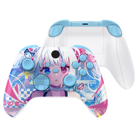 eXtremeRate Cherry Blossom Whisper Controller Full Set Housing Shell ...