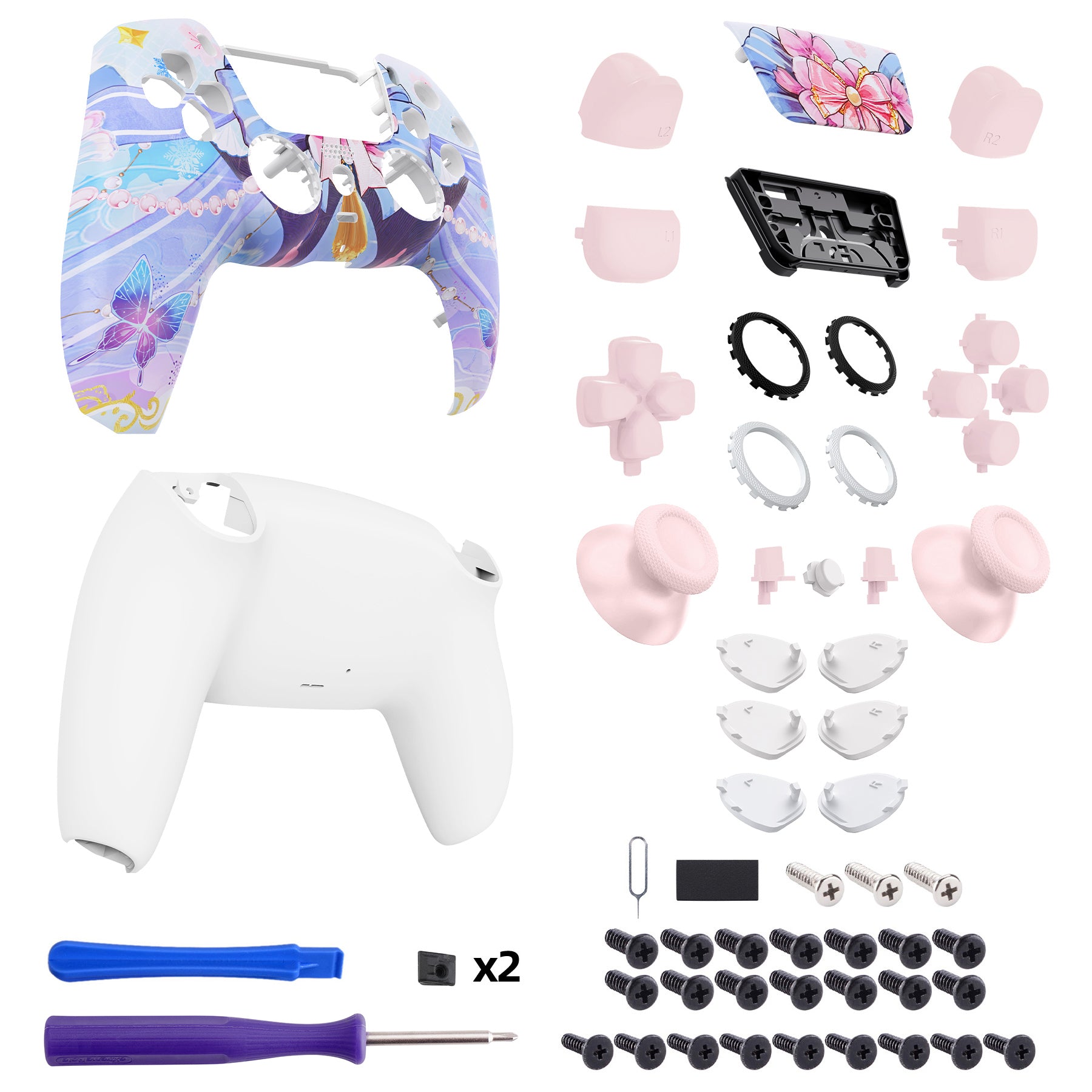Redesigned Luna Full Set Shells for PS5 Controller BDM-030/040/050 ...