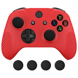 eXtremeRate Soft Anti-Slip Red Silicone Controller Cover Skins Thumb ...