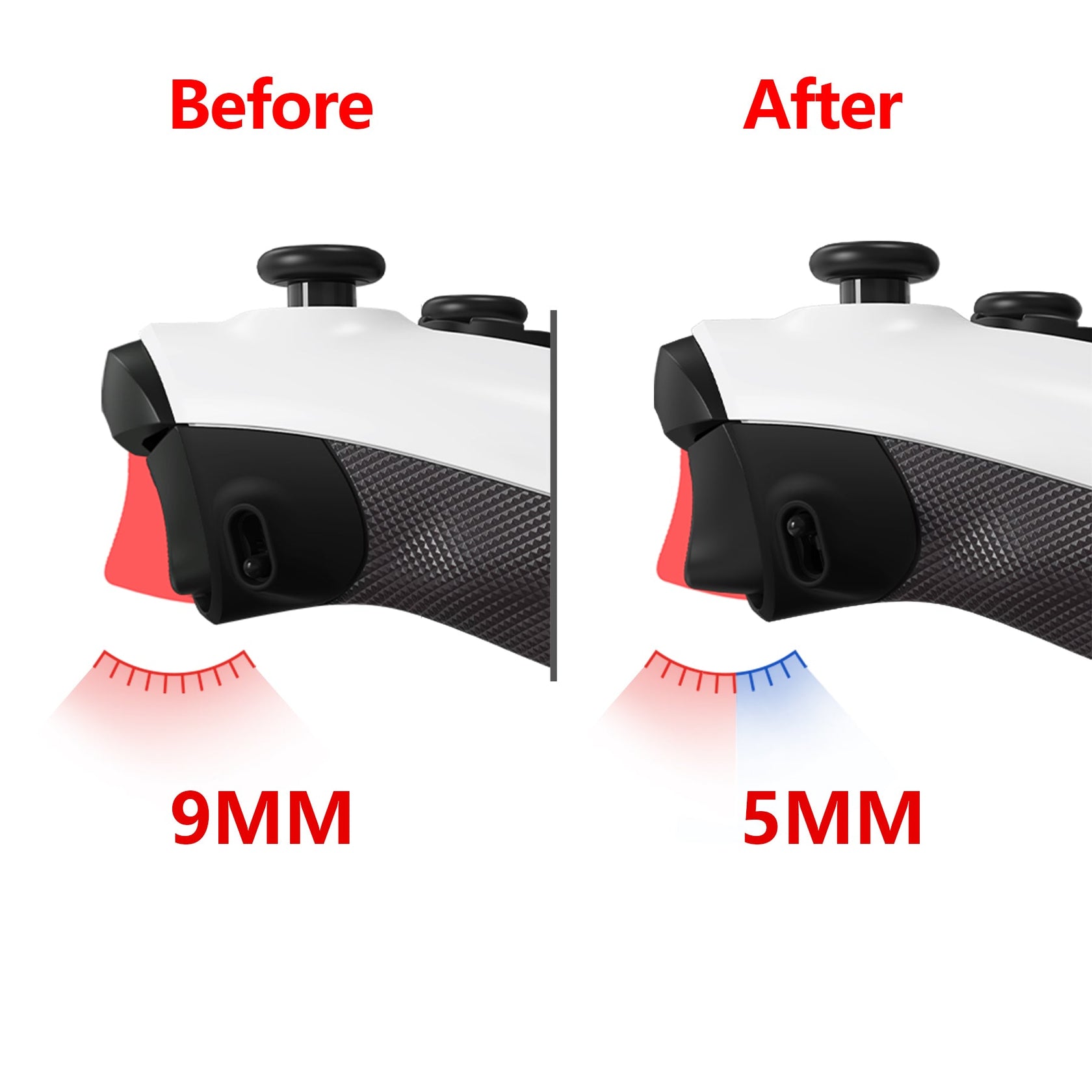 eXtremeRate Trigger Stop Kit with Flexor Rubberized Side Rails Grips ...